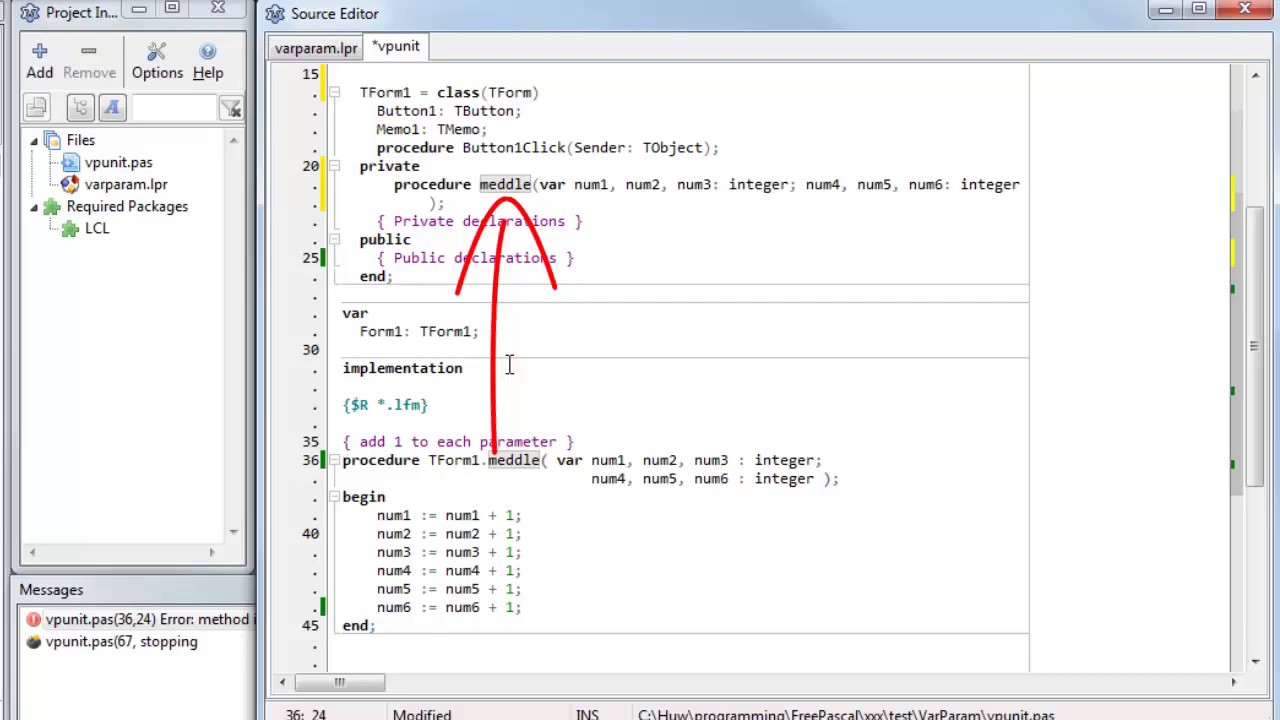 Learning Pascal x10 Form Methods