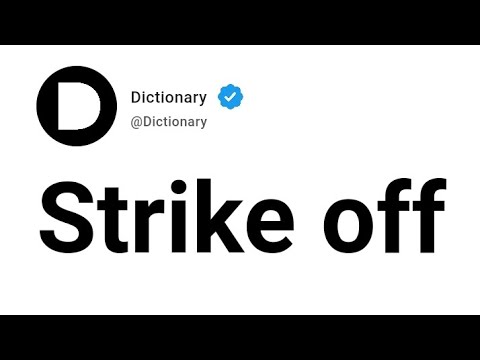 Strike off Meaning In English
