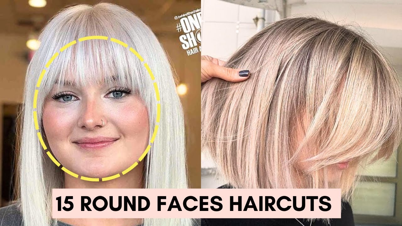 15 Amazing Haircuts for ROUND FACES 🟡