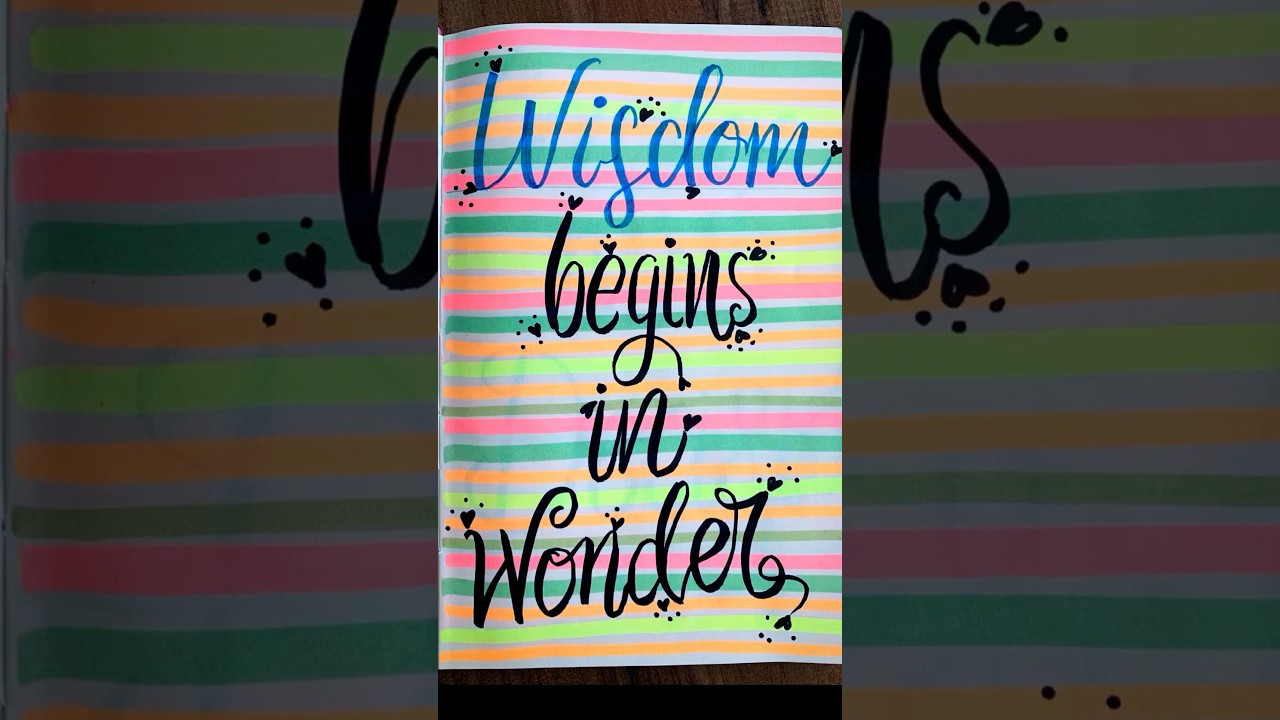 💝Wisdom qoutes Brushpen Hand Lettering Calligraphy #shorts #shortsvideo #youtubeshorts #artworld