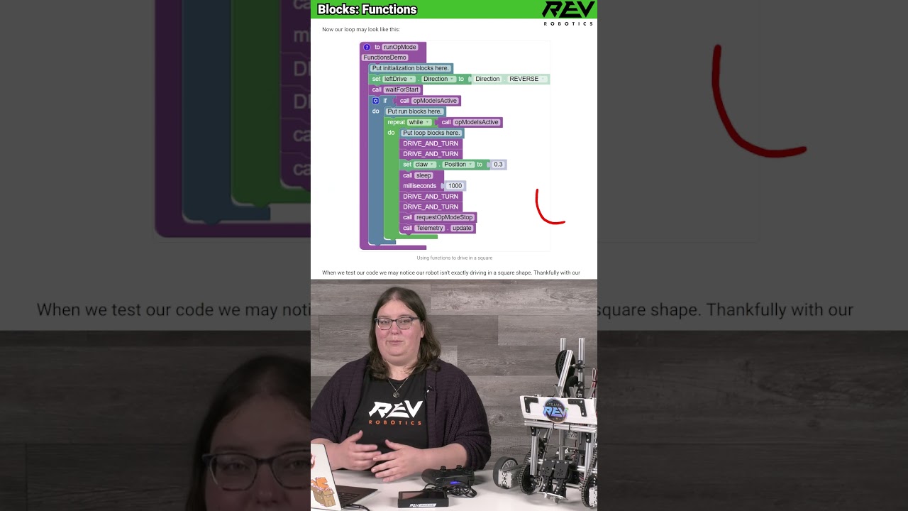 Programming Blocks: Functions w/ 2024-25 REV DUO FTC Starter Bot  #ftc #IntotheDeep