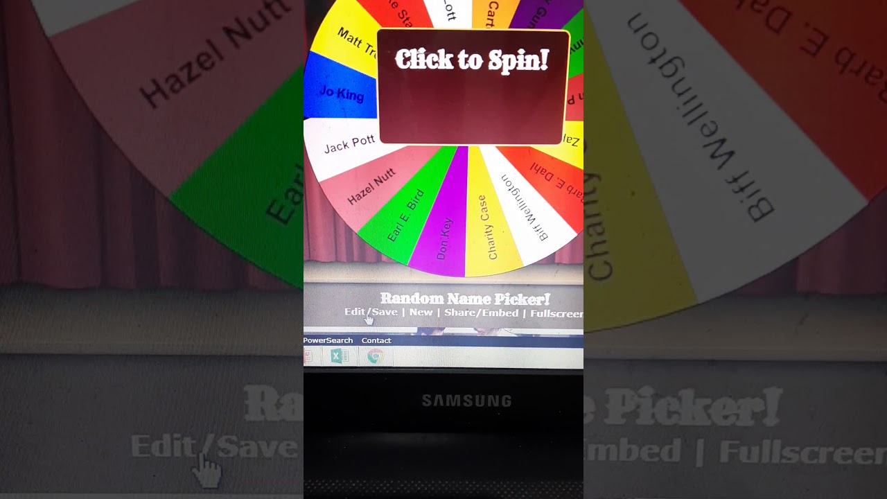 Using Random Name Picker from classtools.net