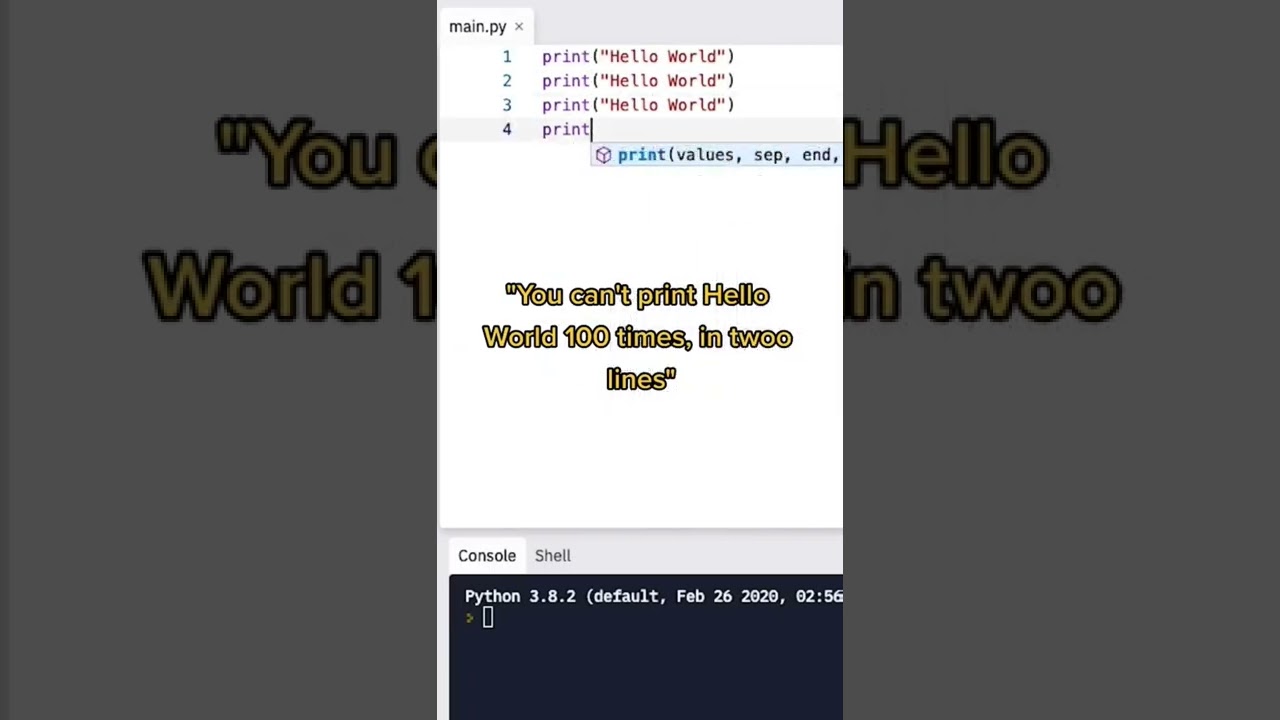 How to write a for loop in python #shorts #programming  #pythontutorial