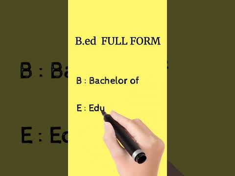 B.ed Full form | Full form of B.ed | #fullform