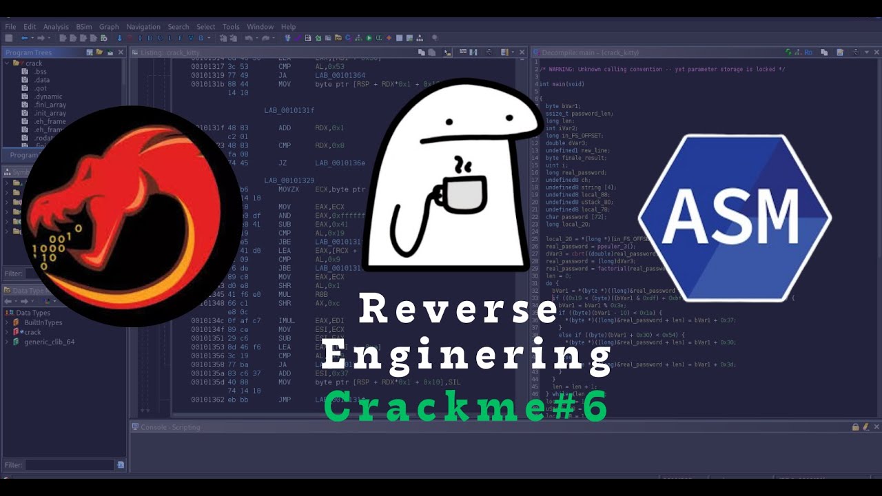 Reverse Engineering from Scratch | 4 Crackmes Solved with Ghidra