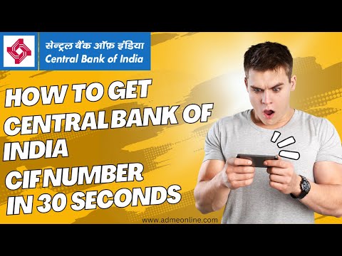 How to get Central Bank CIF Number in 30 Seconds | Central Bank of India CIF Number kaise pata kare