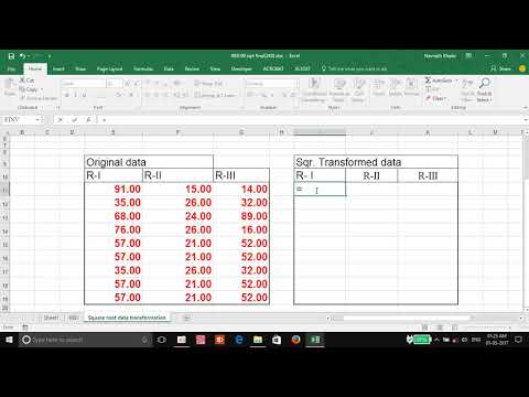 Square Root Transformation for Agricultural Research Analysis for M. Sc & PhD