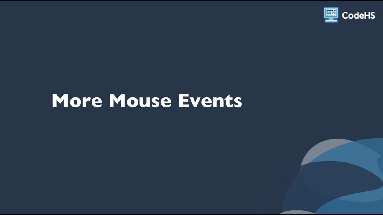 More Mouse Events