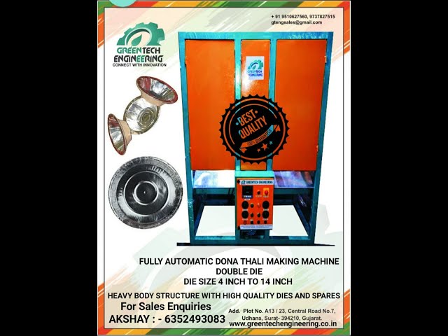 Dona Thali Making Machine - Fully Automatic Paper Plate Making Machine Manufacturer from Surat