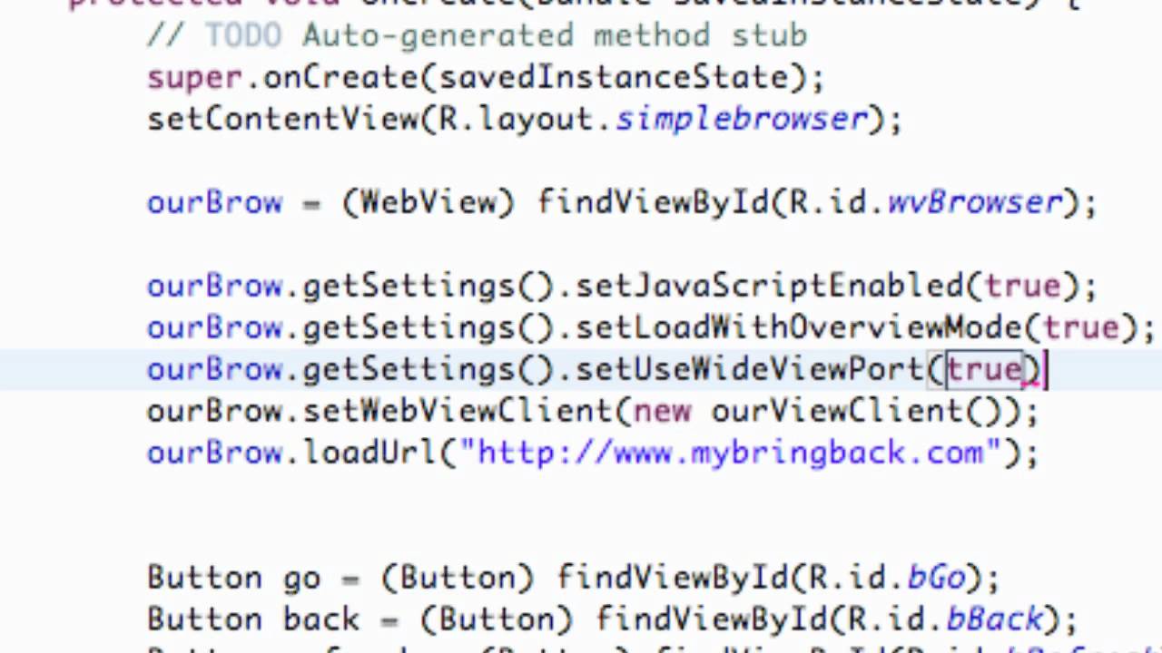 Android Application Development Tutorial - 92 - WebView Settings