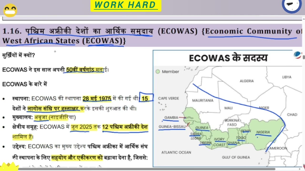 ECOWAS full information for #ias #upsc #ips #bpsc #uppsc #isro #railway #prelims2026 #upscmains 
