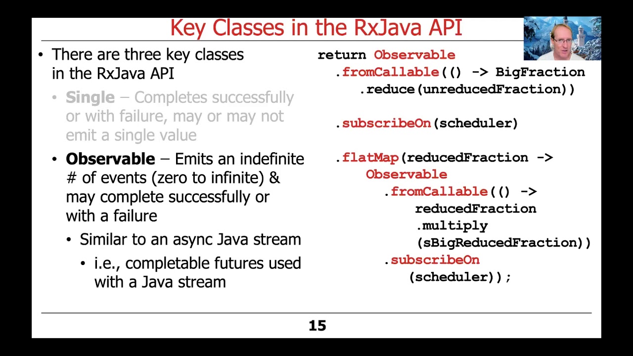 Overview of Key Classes in the RxJava API