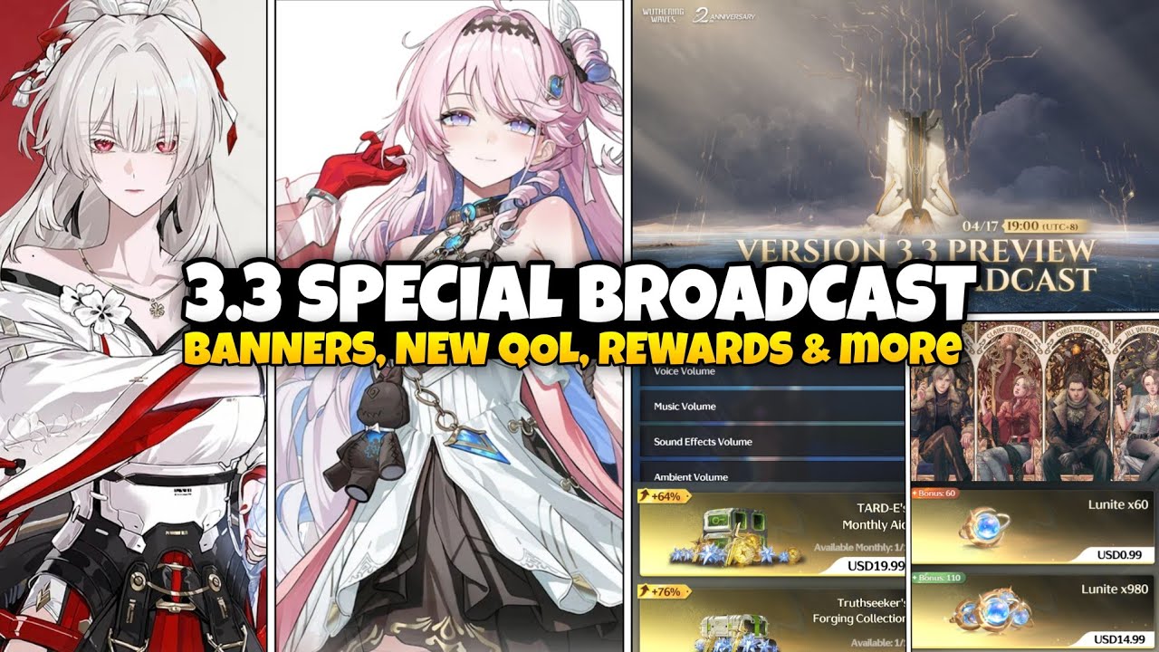 HYPE! WUWA 3.3  LIVESTREAM, Banners, Qol Updates, Rewards & More - Wuthering Waves 3.3