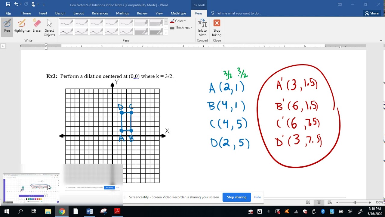 Geo Notes 9-6 Dilations