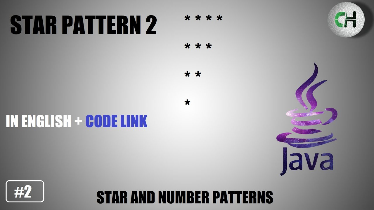 Star Patten in Java | Star Pattern in java using for loop | Star Pattern in java program