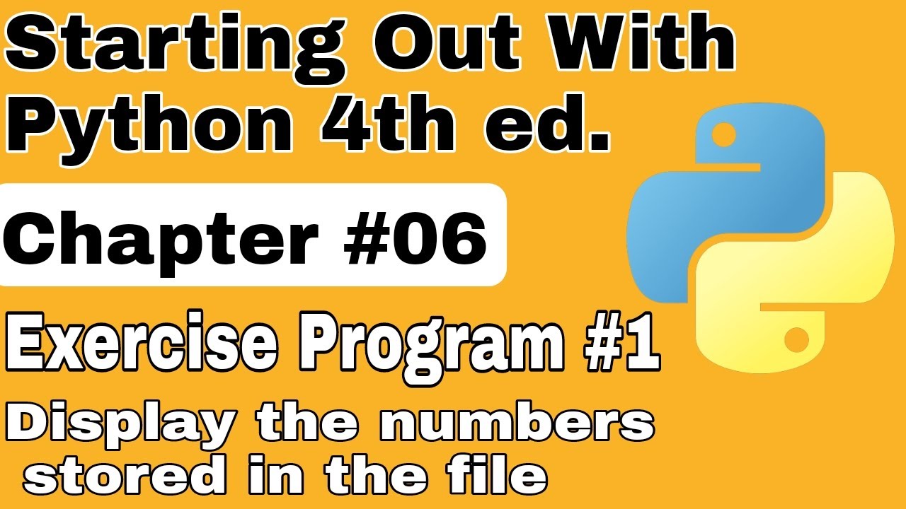 Starting Out With Python Chapter 6 Exercise Program 1 File Display Python Exercise Program