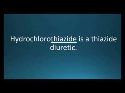 How to pronounce hydrochlorothiazide (Hydrodiuril) (Memorizing Pharmacology Video Flashcard)