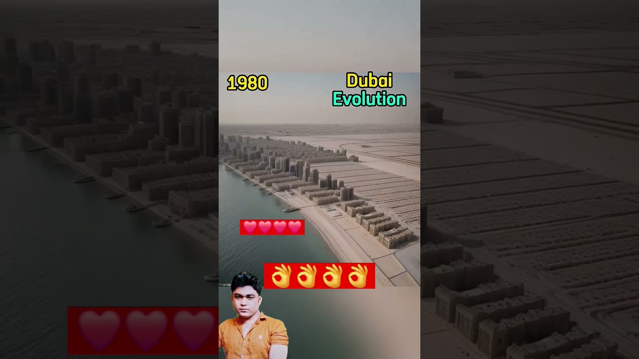 Dubai City Evolution 1980 - 2023 #dubai #evolution #ai #dubaicity #turizm