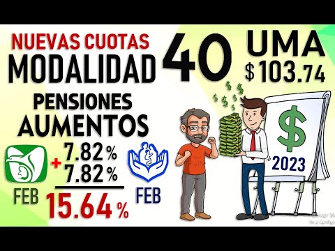 NUEVA MODALIDAD 40 IMSS cuotas 2023 (PENSIÓN RETROACTIVA más 15.64% de AUMENTOS).