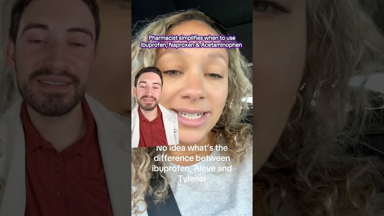 Tylenol vs Advil vs Aleve. What’s the difference? A pharmacist breaks it down 💊 #PharmacistTips