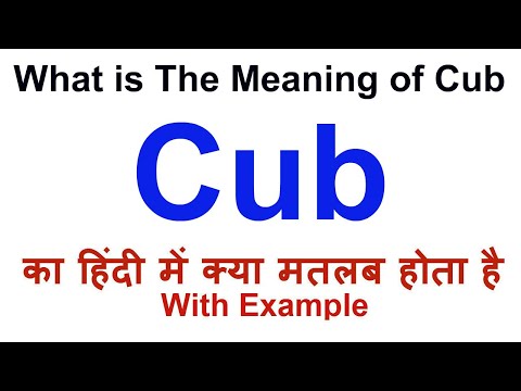 Cub Meaning in Hindi | Cub Definition | Cub Ka Matlab Kya Hota Hai | Cub in Hindi