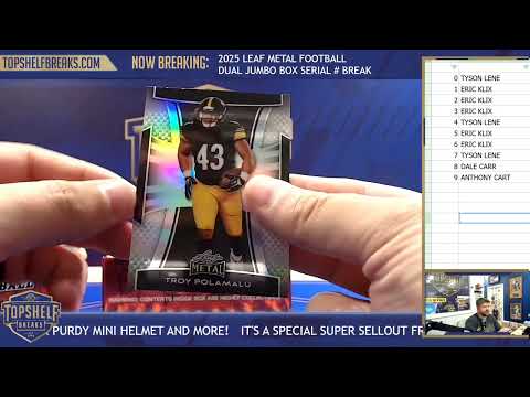 2025 Leaf Metal Football Dual Jumbo Box Random Serial Number Break | Top Shelf Breaks | 5/30/25