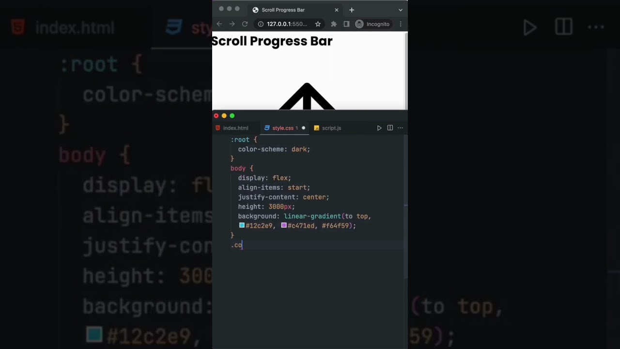 Circular Progress Bar on Scroll #CSS and #JS
