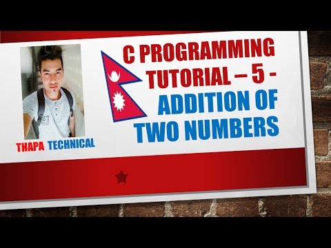 Learn C Programming Tutorial 5 Addition of Two numbers Nepali - Mind Luster