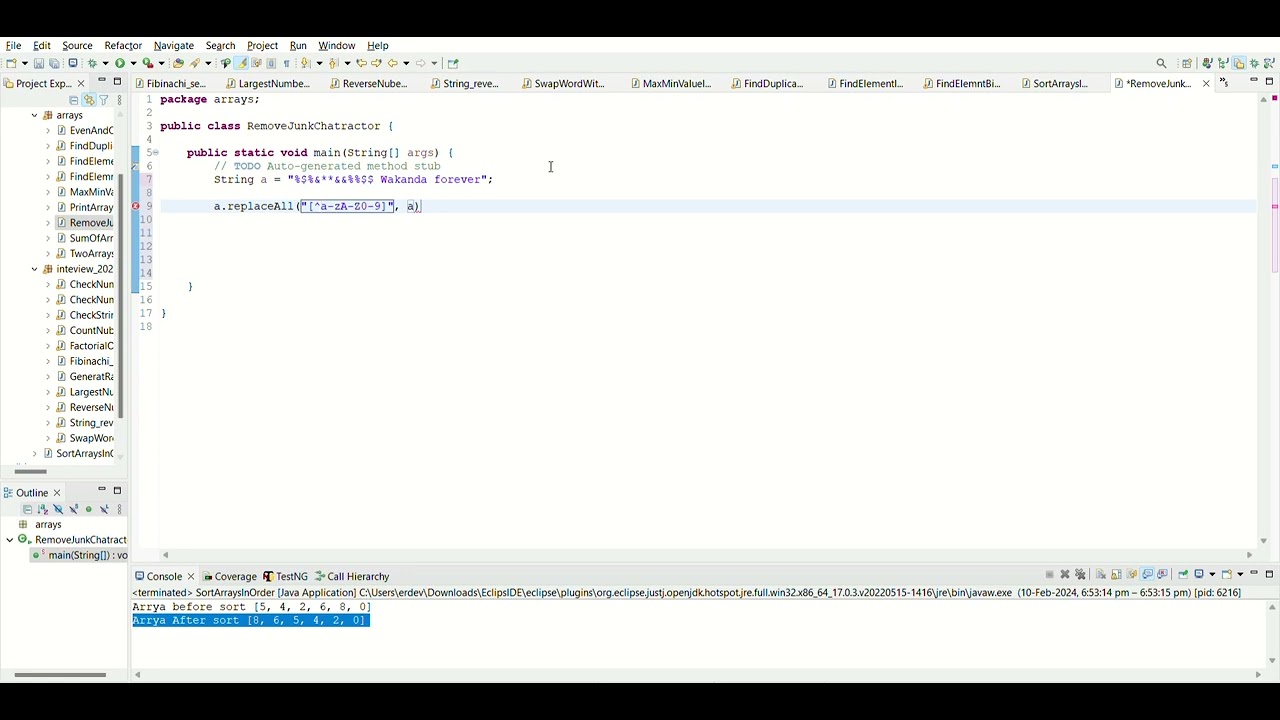Frequently Asked Java Program 5: How To Remove Junk or Special Characters in String