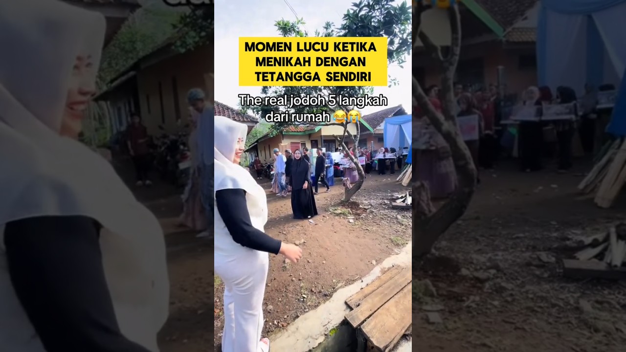 Funny moment when marrying a neighbor whose house is 5 steps away ‼️‼️ #laugh #funny #marriage #b...