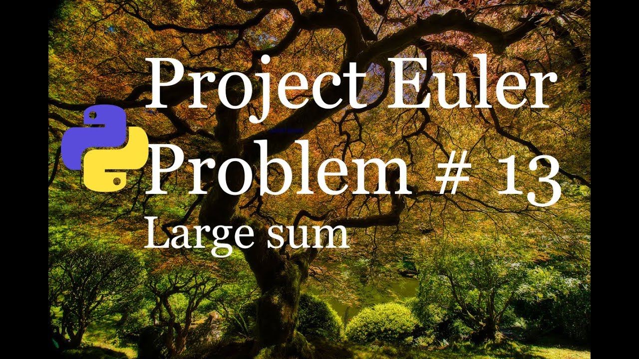 Project Euler Problem # 13 Solution - Large sum