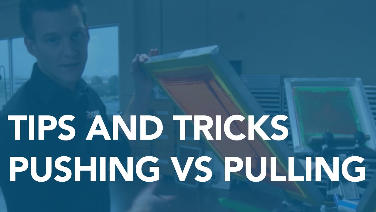 How to Screen Print - Tips and Tricks Pushing vs Pulling a Squeegee