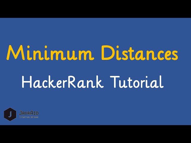 Minimum Distances Discussions | Algorithms | HackerRank