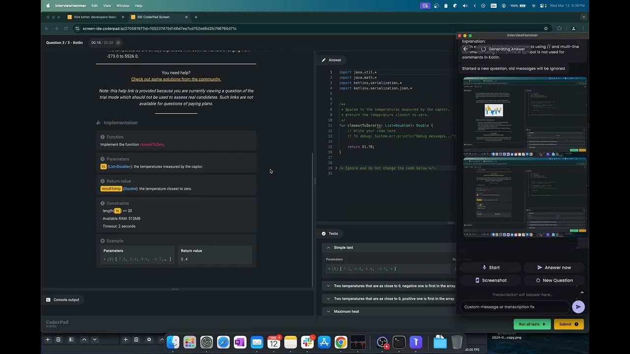 Interview Hammer App Demo & Tutorial: Ace Your Coding Interviews