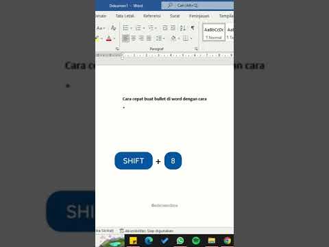 Shortcut Microsoft Word Untuk Membuat Bullet