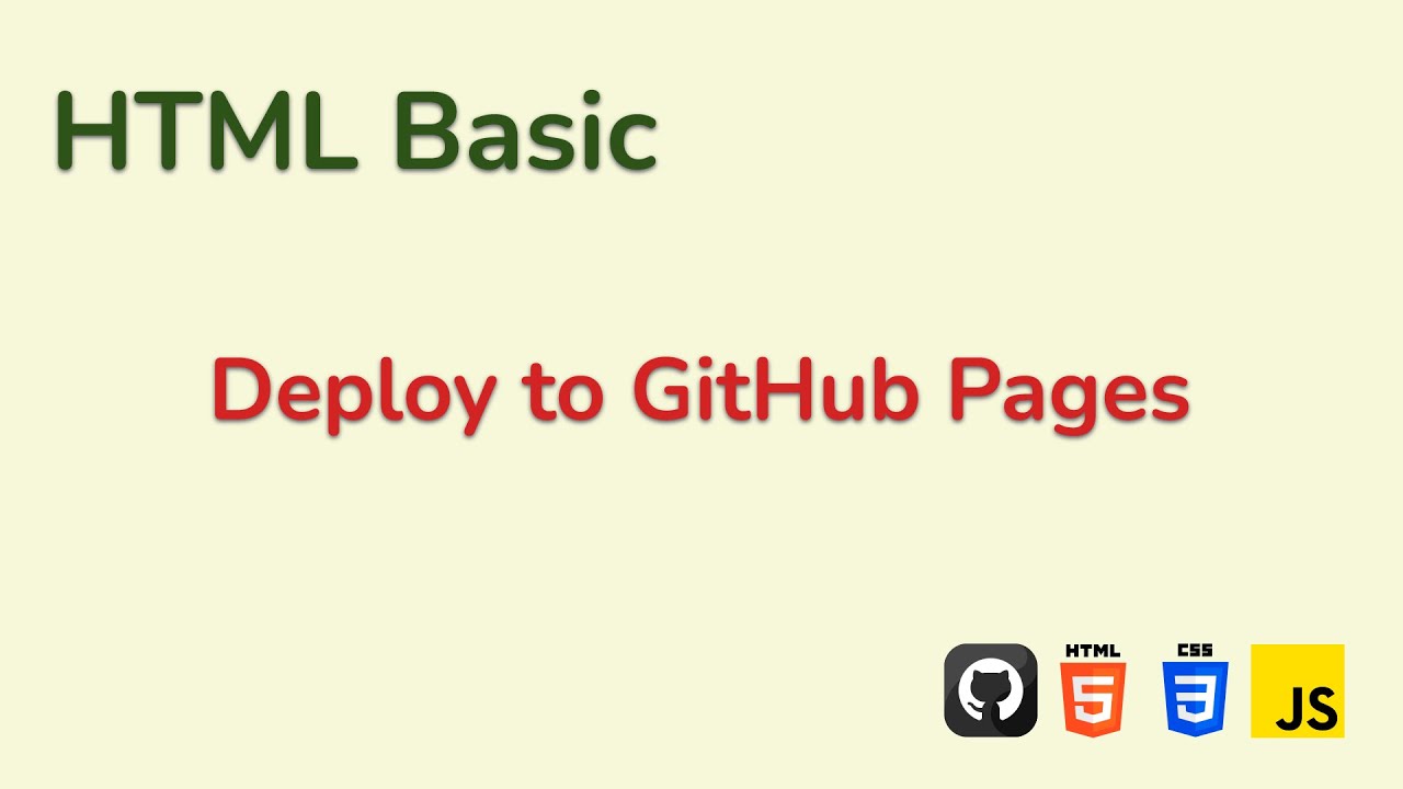 Deploy Web Project 2 GitHub Pages