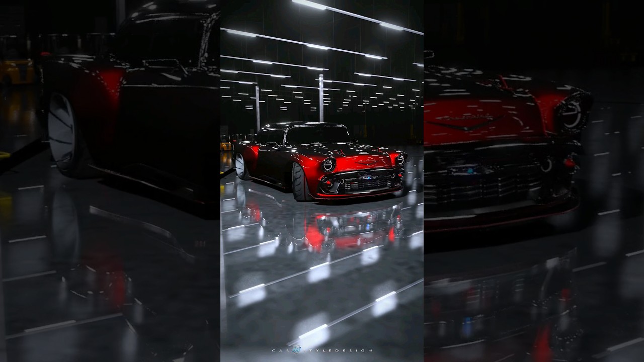 1957 Chevy Bel Air stunning musclecar #carmstyledesign #chevybelair