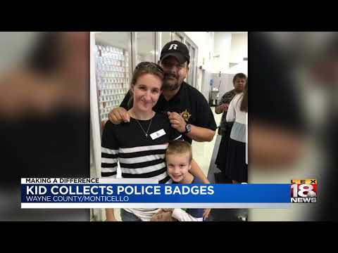 Making A Difference: Kid Collects Police Badges
