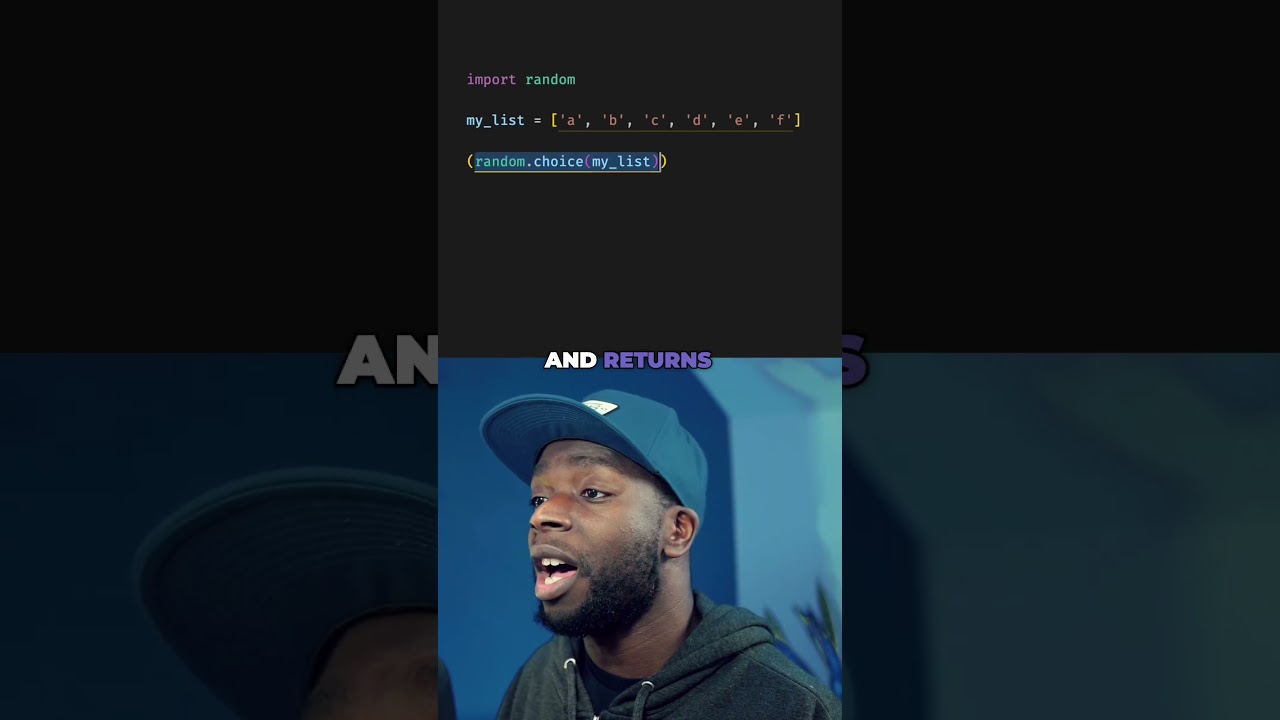 Randomly select a list item in Python #code #programming #pyhton