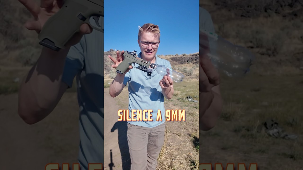 Water Bottle Silencer (Will It Work?) #glock #pistol #ammo