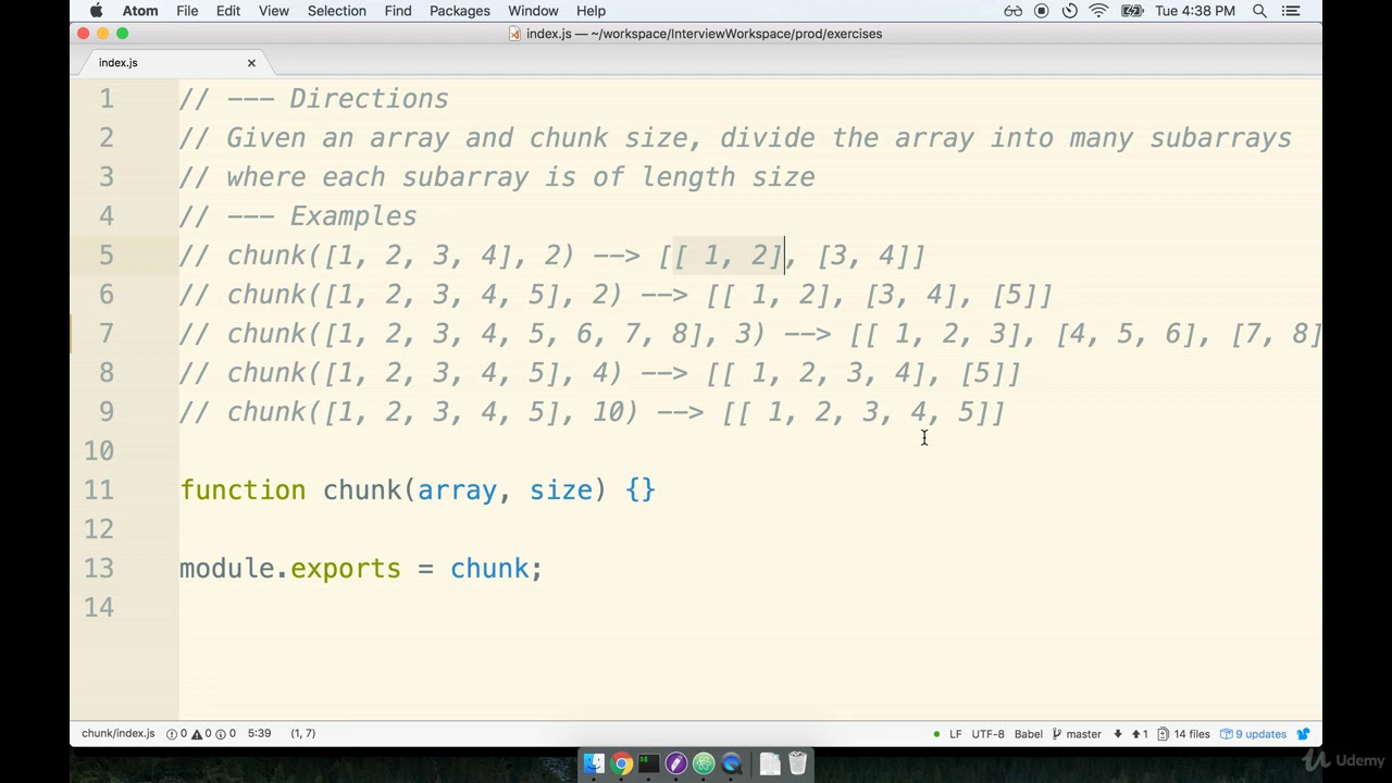 8. Array Chunking 1  Array Chunk Problem Statement