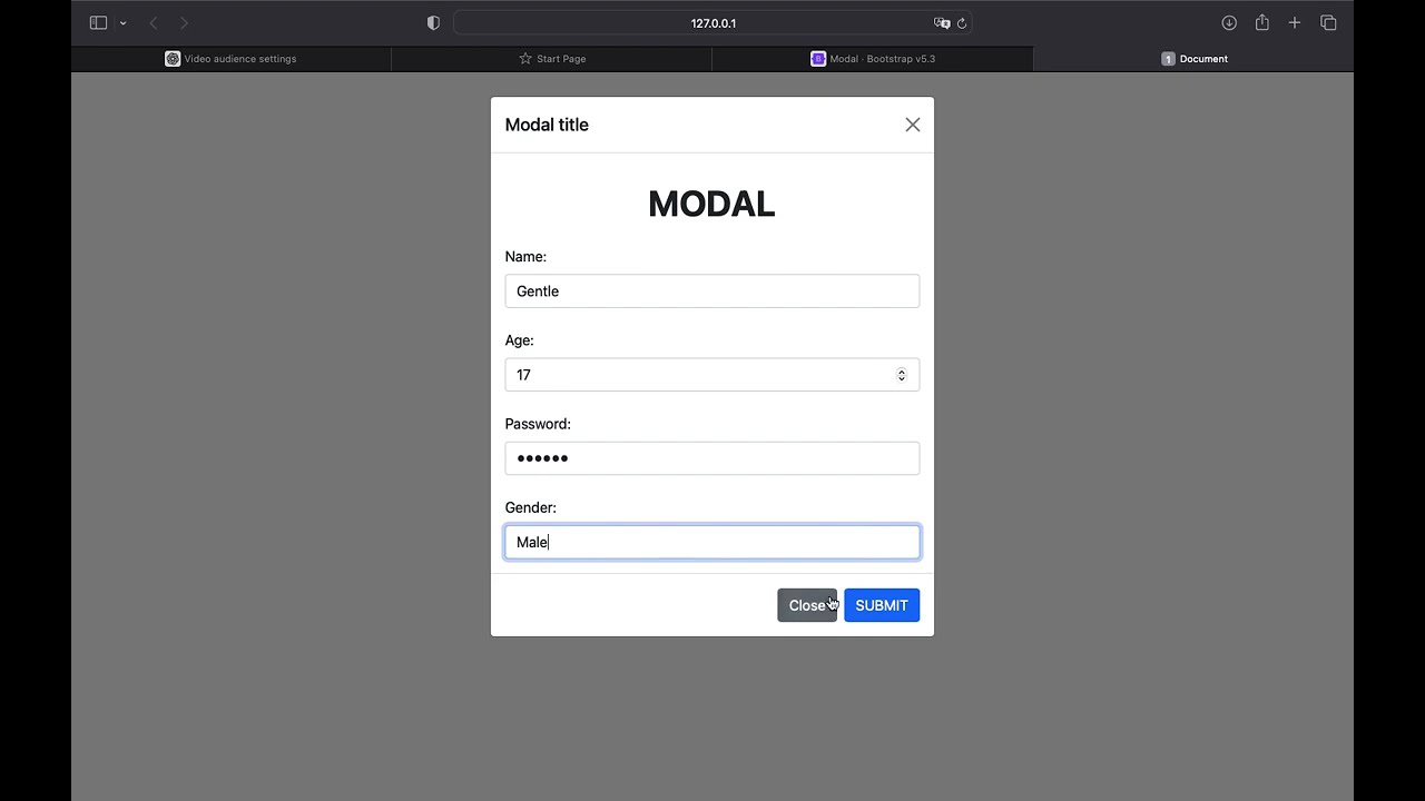 Created a Bootstrap Modal Form (Beginner Friendly Tutorial)