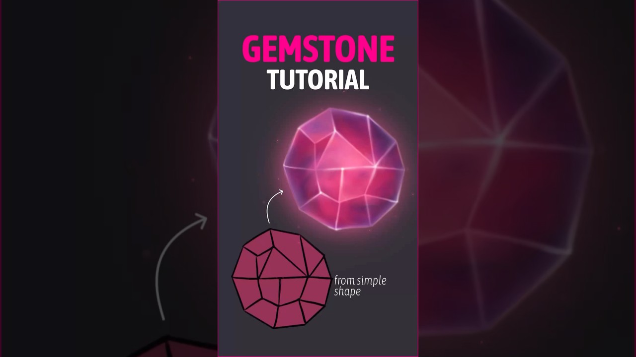 Quick gemstone tutorial   #procreate #digitalart #drawing #artist