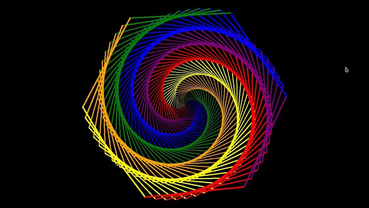 Python Turtle - Rainbow Benzene