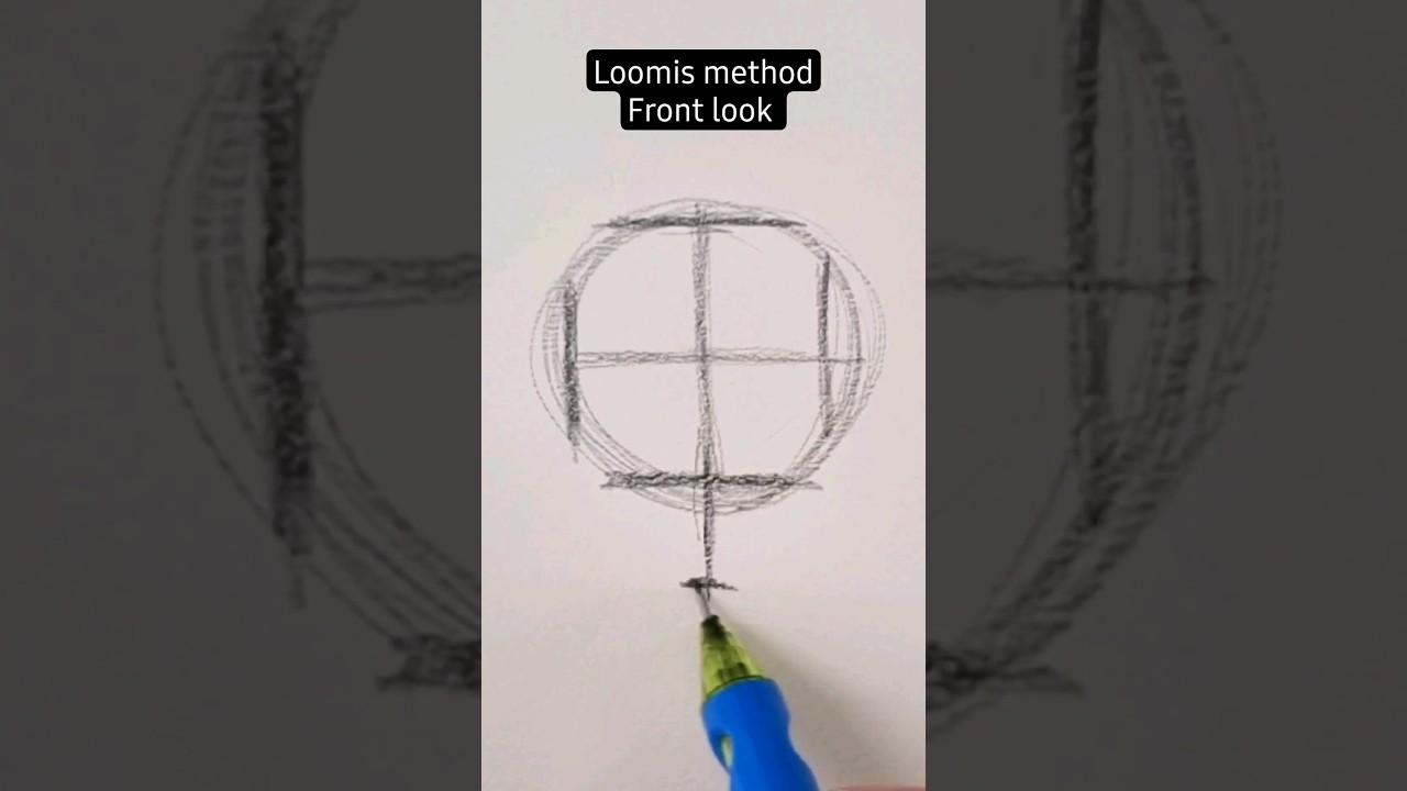 loomis method front face | draw face easily #howtodraw #loomismethod #art #sketch  #artistv