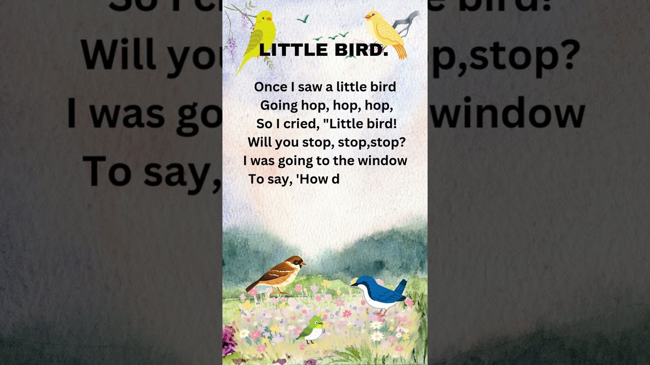 Little Bird Poem for Kids | Fun Nursery Rhyme with Actions elementary grade #easyenglisheveryday