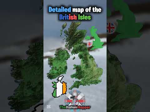 Detailed map of the British Isles I #map #mapping #mapper #britishisles #detailed #shorts #video