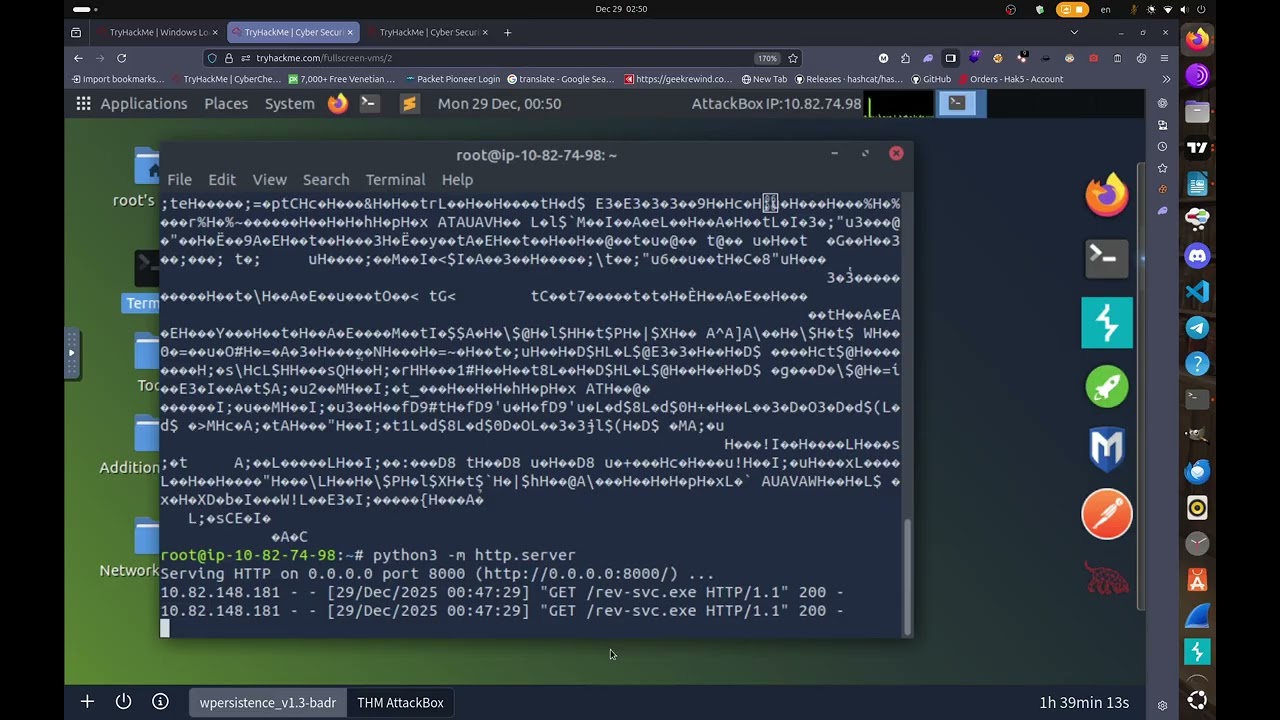 Windows Local Persistence Tasks 4-6 TryHackMe WalkThrough