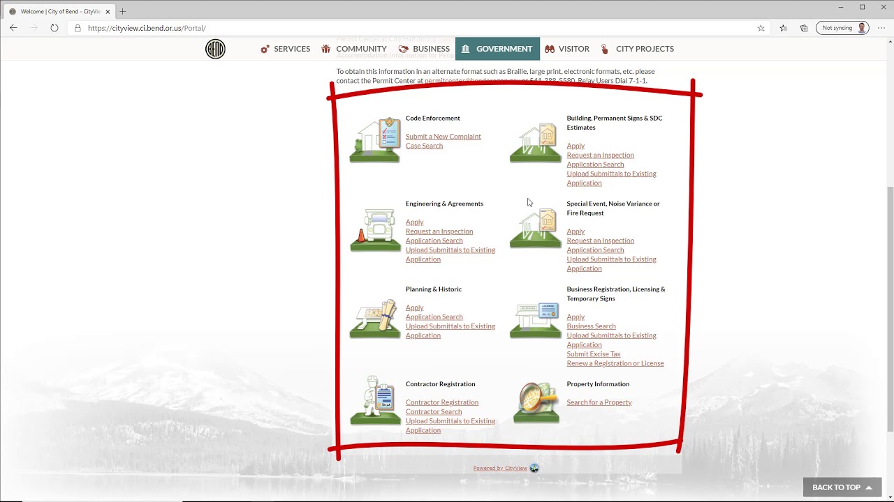 Online Permit Center Portal Overview