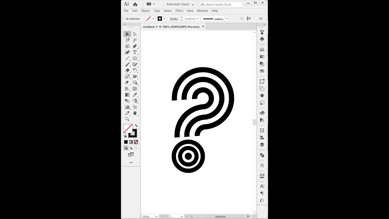 Question icon logo design, adobe illustrator cc 2021 tutorial